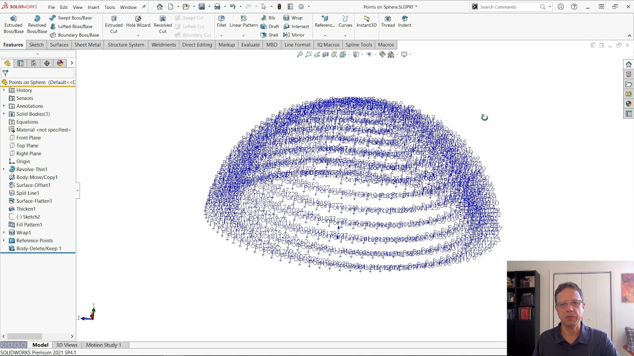SWPUC32 - Equidistant Points on a Hemisphere Using SOLIDWORKS and/or ...