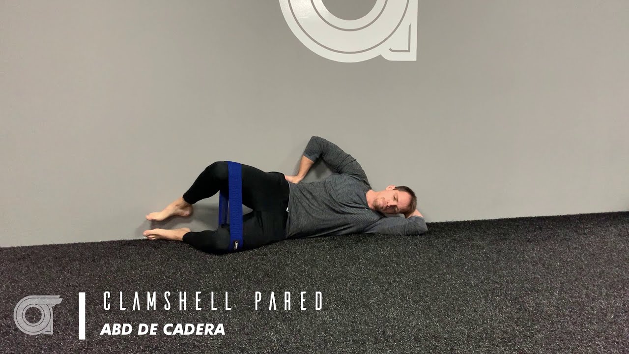 Clamshell apoyado en Pared - Abducción de cadera con mini band - YouTube