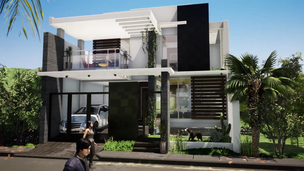 Modern House Revit+Rendering - YouTube