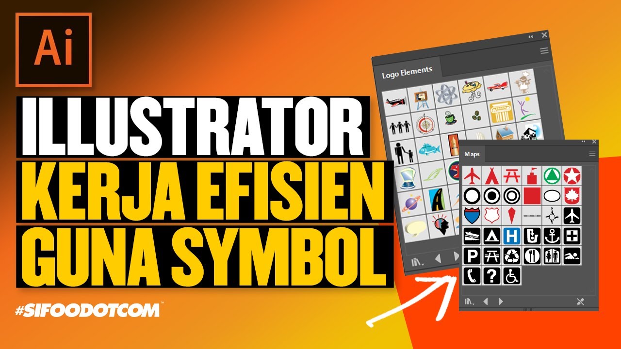 Tutorial Illustrator: Efisienkan Kerja Reka Grafik Guna SYMBOL! Rugi ...