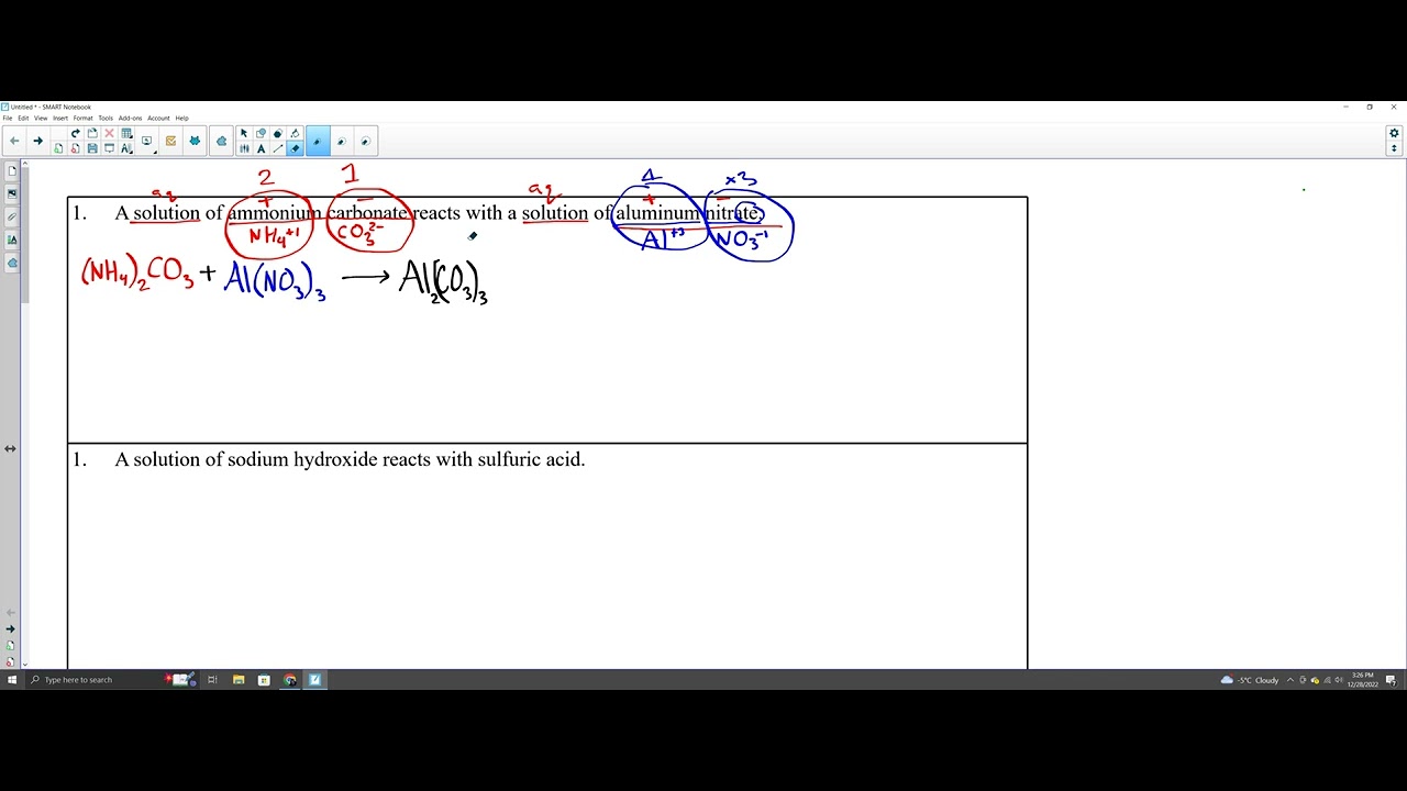Lesson 1 : Intro to Balancing Reactions (Double Replacement) - YouTube