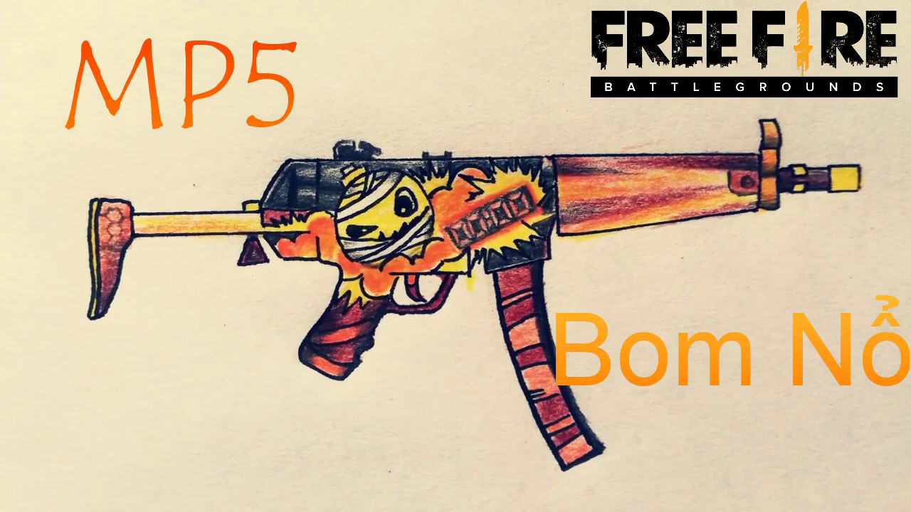 HOW TO DRAW DEMOLITIONIST MP5 || Weapon Royale FREEFIRE || Vẽ Mp5 Bom ...