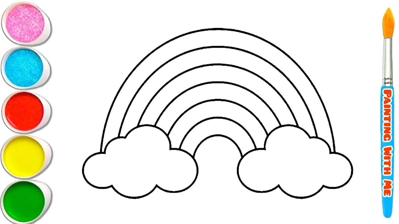 How To Draw A Rainbow 🌈 Drawing, Painting & Coloring Rainbow For Kids ...