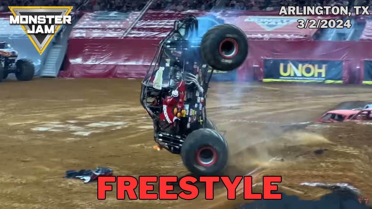 Monster Jam - Arlington, TX 3/2/24 FREESTYLE (Show 1) - YouTube