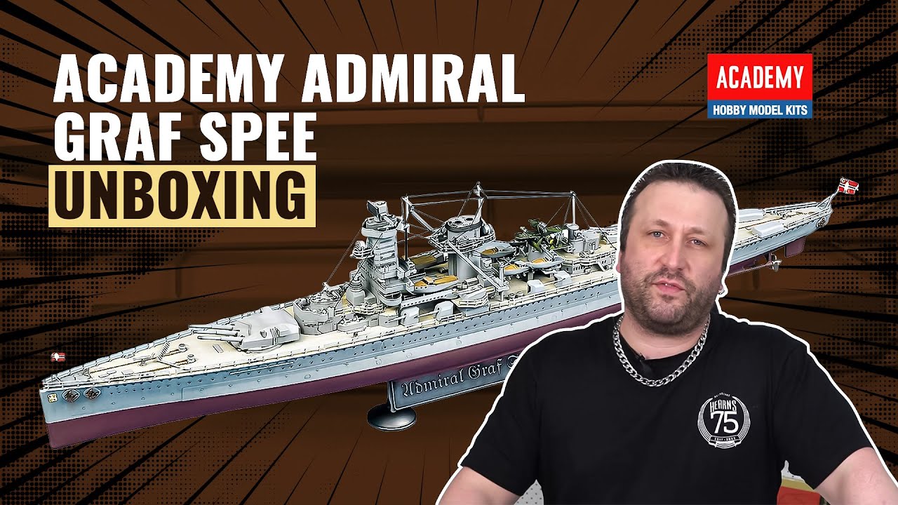 ACADEMY Admiral Graf Spee Pocket Battleship Unboxing | #askHearns - YouTube