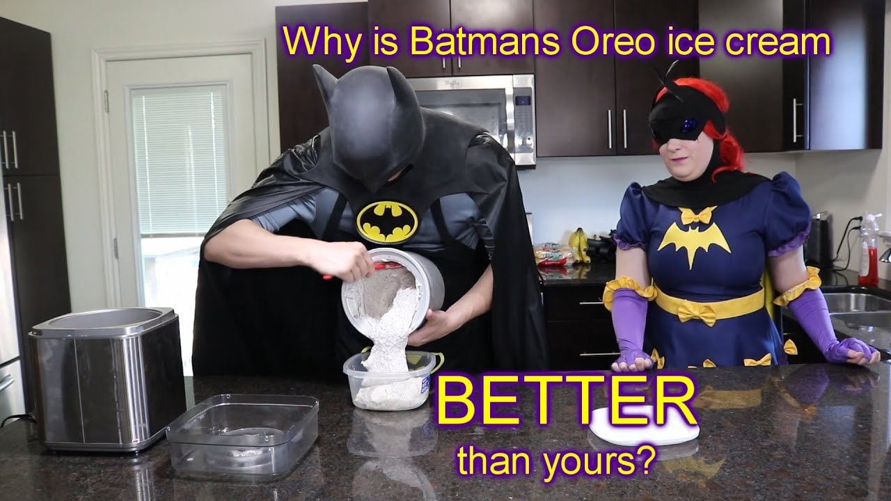 Cooking with Batman The Oreo Ice Cream Featuring Batgirl - YouTube