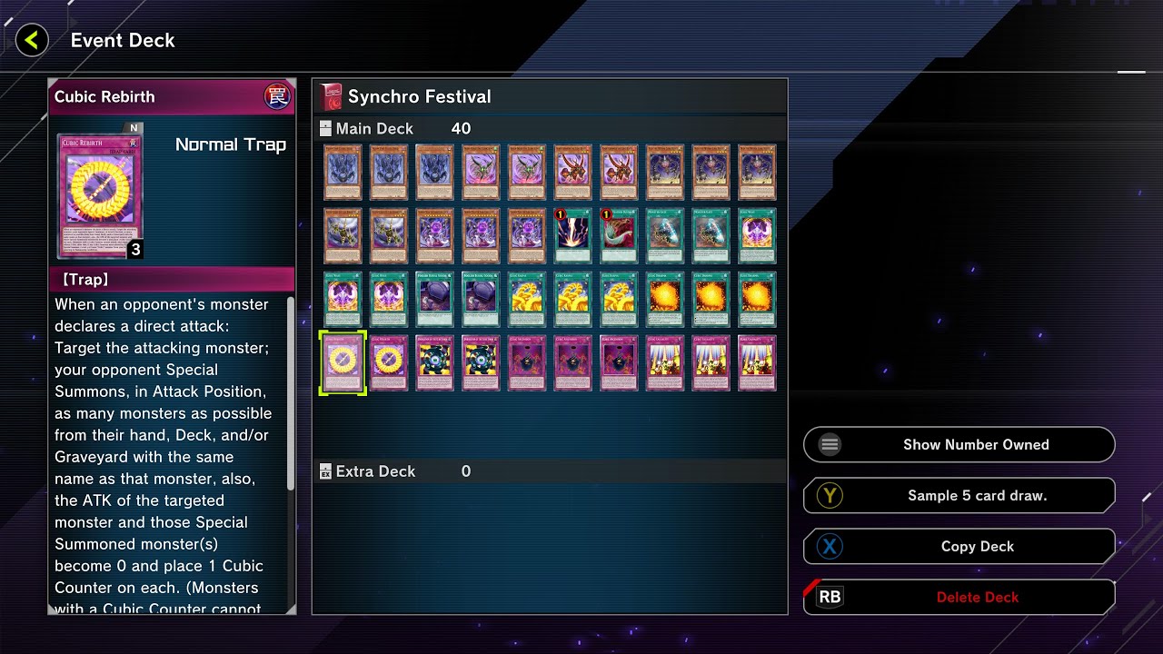 Cubic Deck Duels and Deck Profile ~ Synchro Festival Version ~ Yugioh ...
