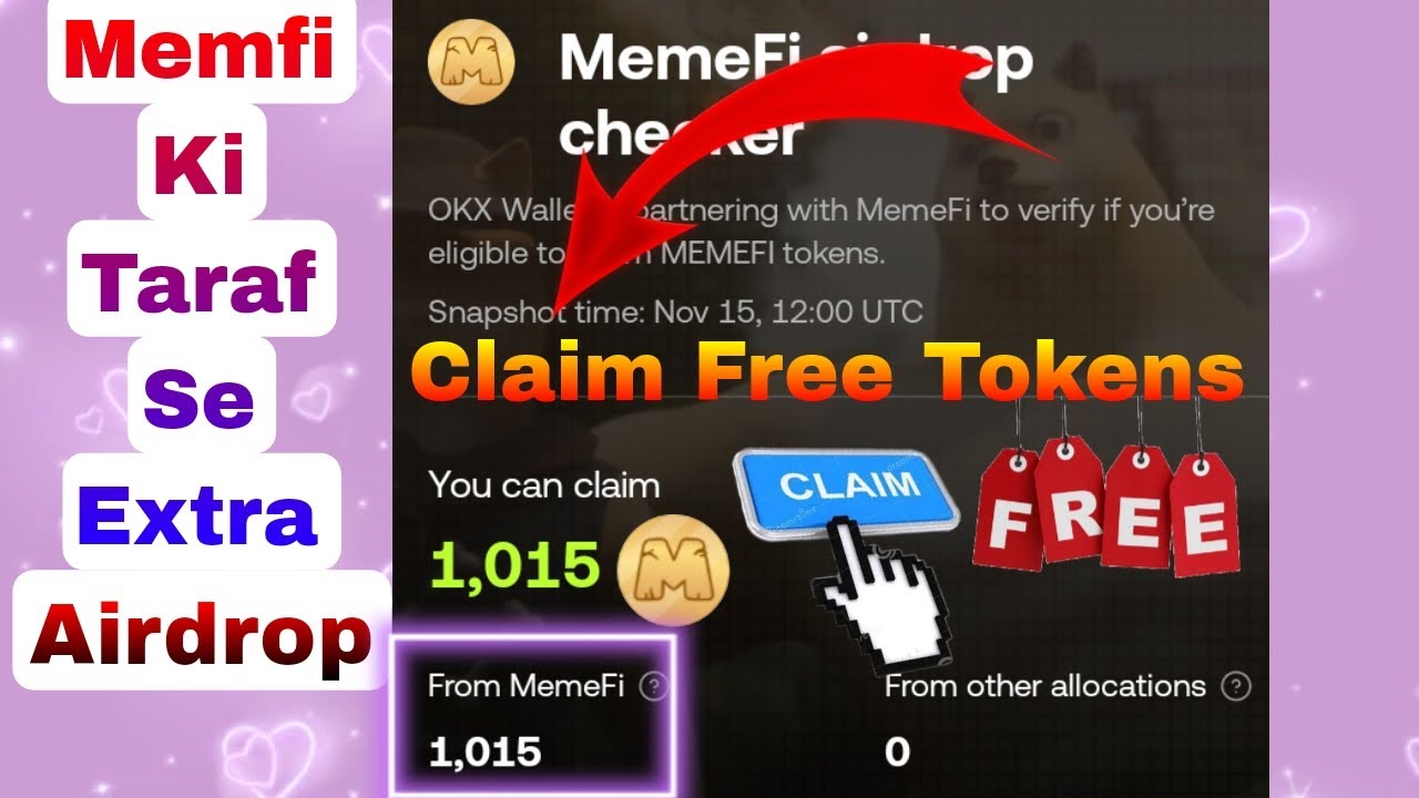 Extra Airdrop From Memefi || Memfi Ki Taraf Se Extra Airdrop || Claim ...