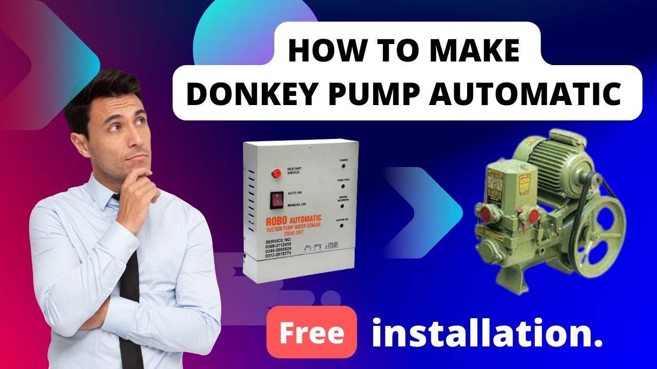 donkey pump automatic sensor system . how to automatic suction pump free dilivery . - YouTube