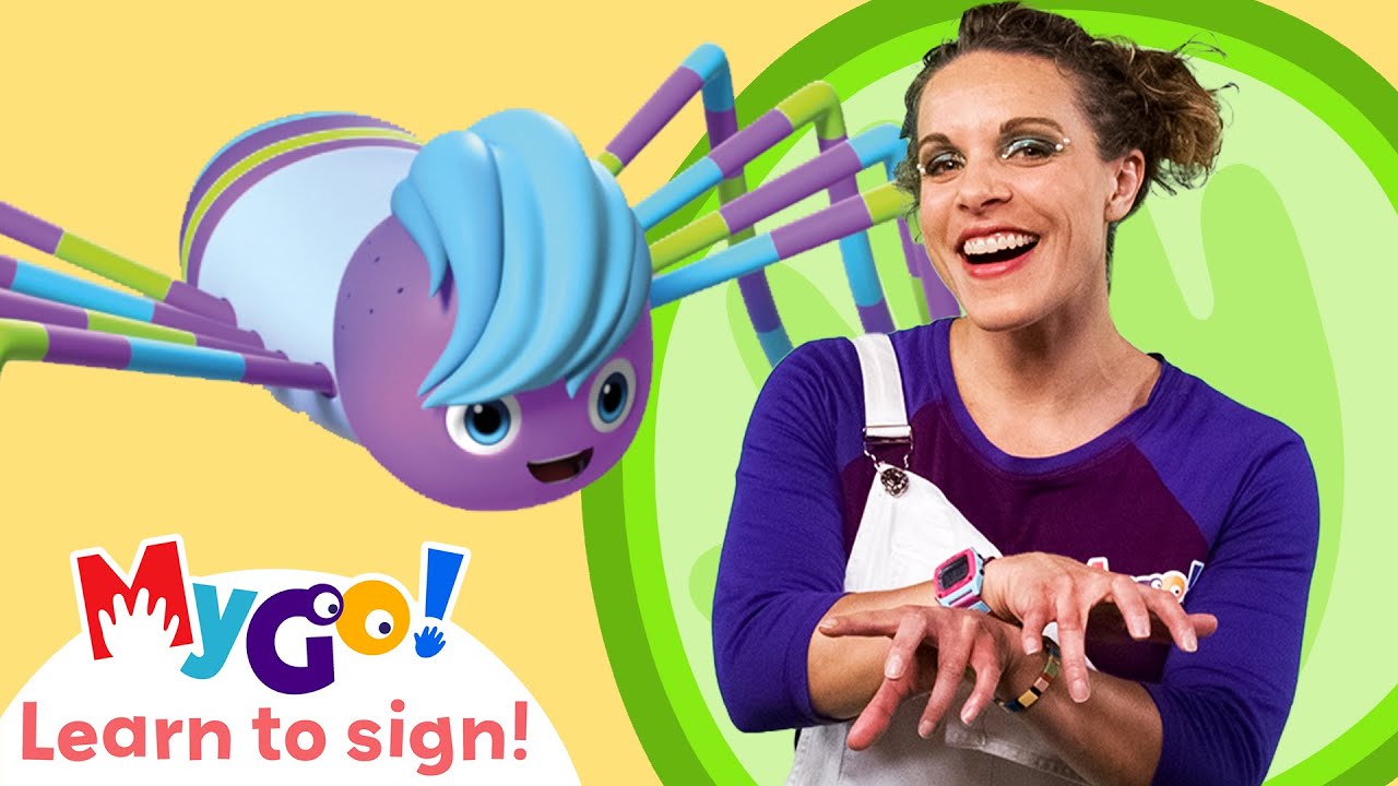Spiderweb | Learn Sign Language with Blippi Wonders! | MyGo! | ASL for ...