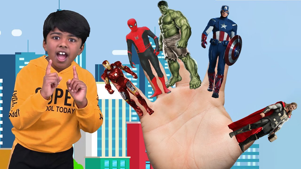 The Avengers Finger Family Song for Kids - YouTube