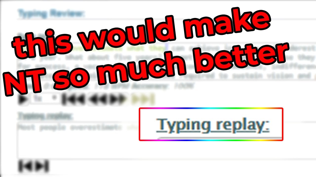 The Main Advantage that TypeRacer has over Nitro Type - YouTube