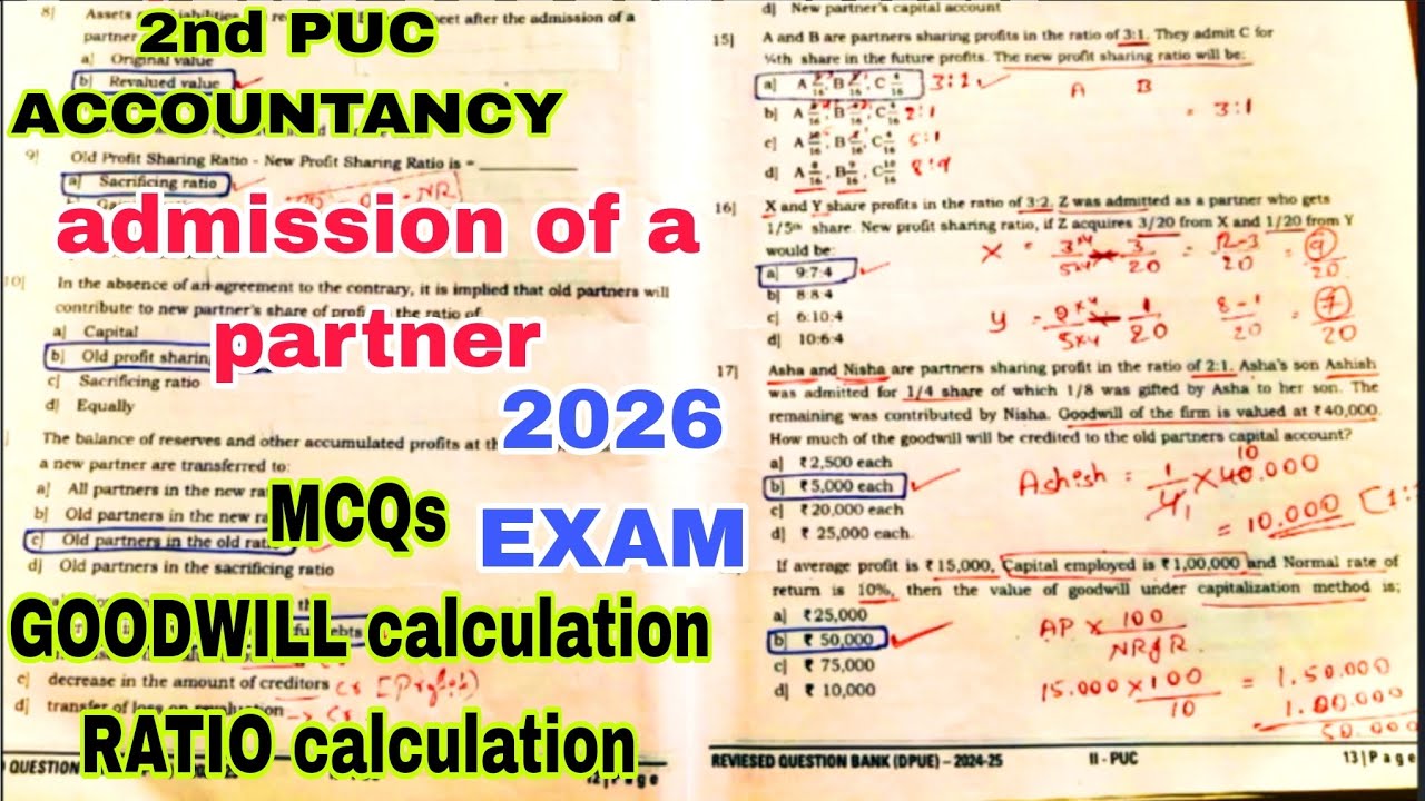 Admission of a partner chapter 2 all one mark guarantee question with ...