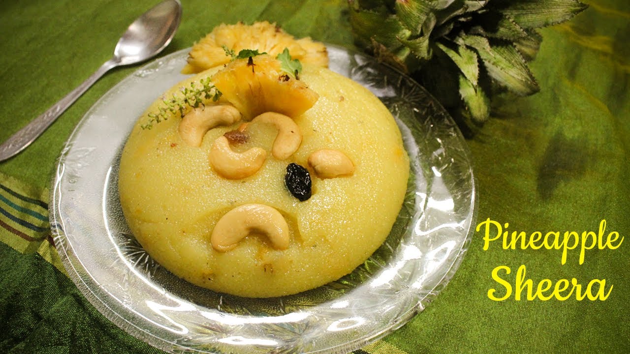 Pineapple Sheera Recipe | Pineapple Sheera | Pineapple Kesari Bhaat ...