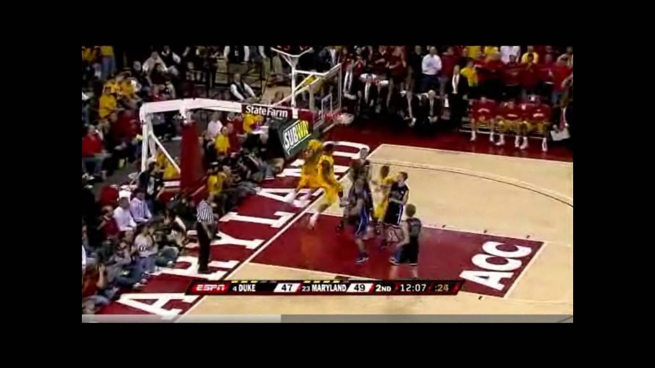 Landon Milbourne Slam Dunk Over Duke - YouTube