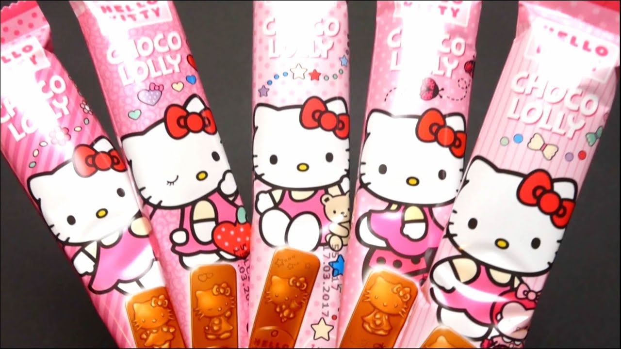 New Hello Kitty Chocolate Lollipops - Choco Lolly - YouTube