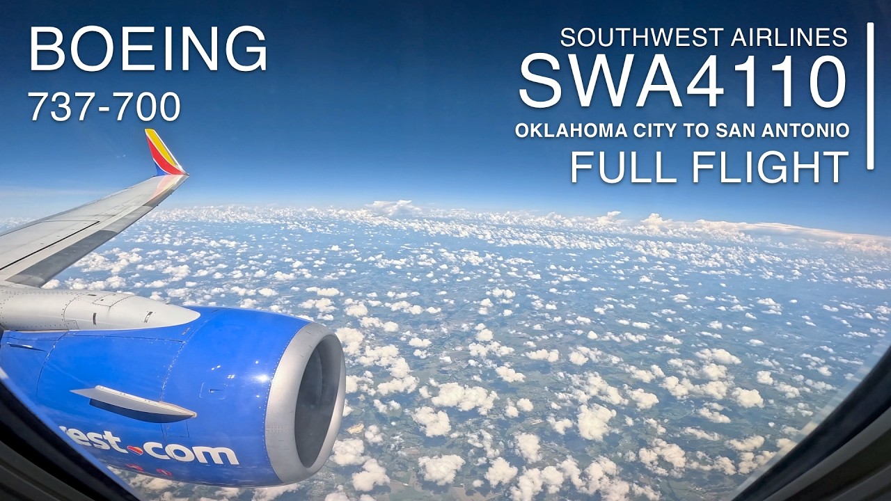 FULL FLIGHT: Oklahoma City to San Antonio | Southwest Airlines SWA4110 ...