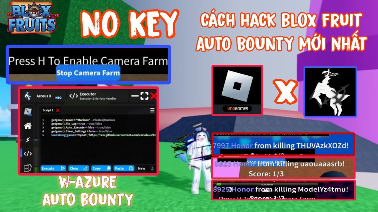 Cách Hack Blox Fruit Auto Bounty Mới Nhất | W-Azure Auto Bounty | No Key | Auto PvP , Spam Skill ...