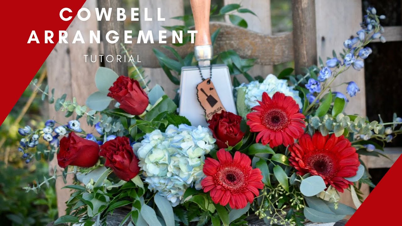 Cowbell Arrangement - Tutorial - Flowers by the Bunch - YouTube