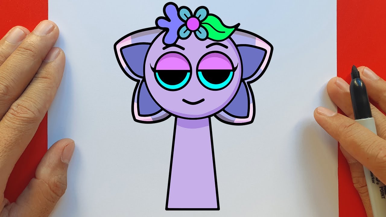 HOW TO DRAW FURBALL LAVENDER INCREDIBOX SPRUNKI STEP BY STEP - SPRUNKI ...