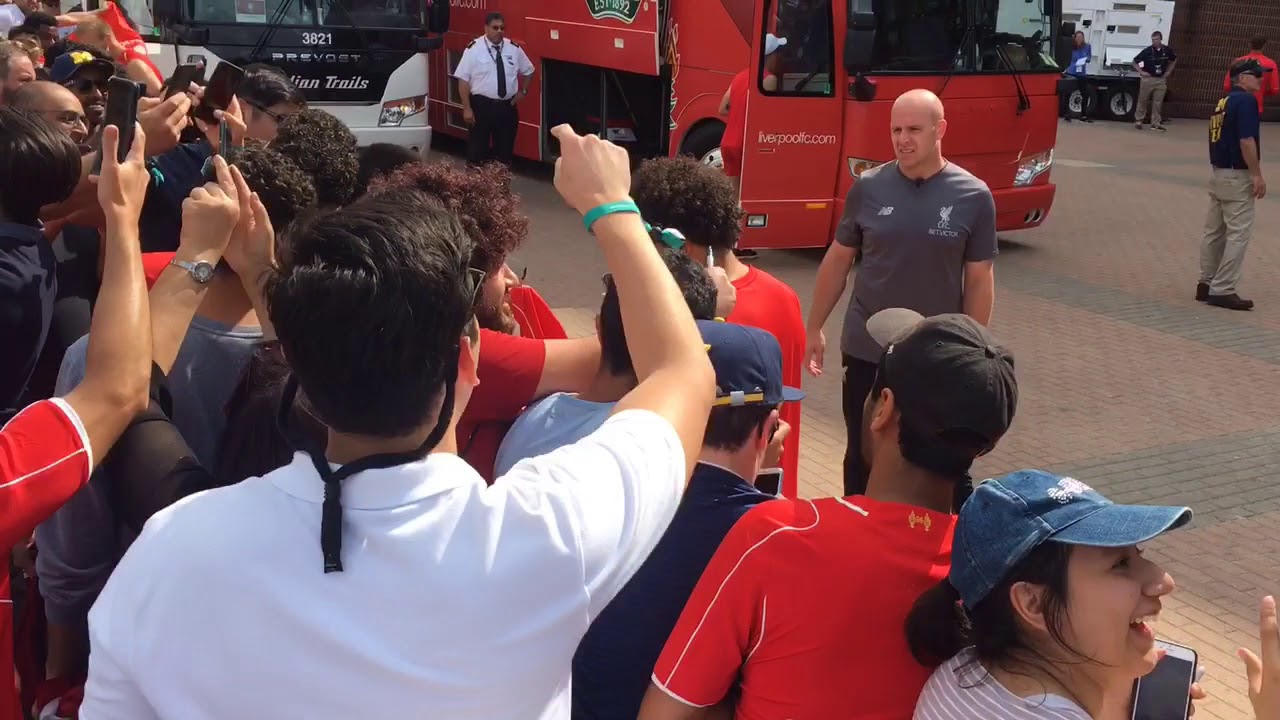 Liverpool FC’s Biggest star signs autographs for fans - YouTube
