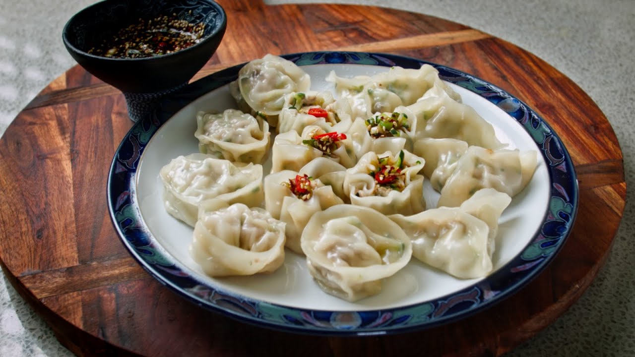 How to Make Steamed Zucchini Dumplings - YouTube