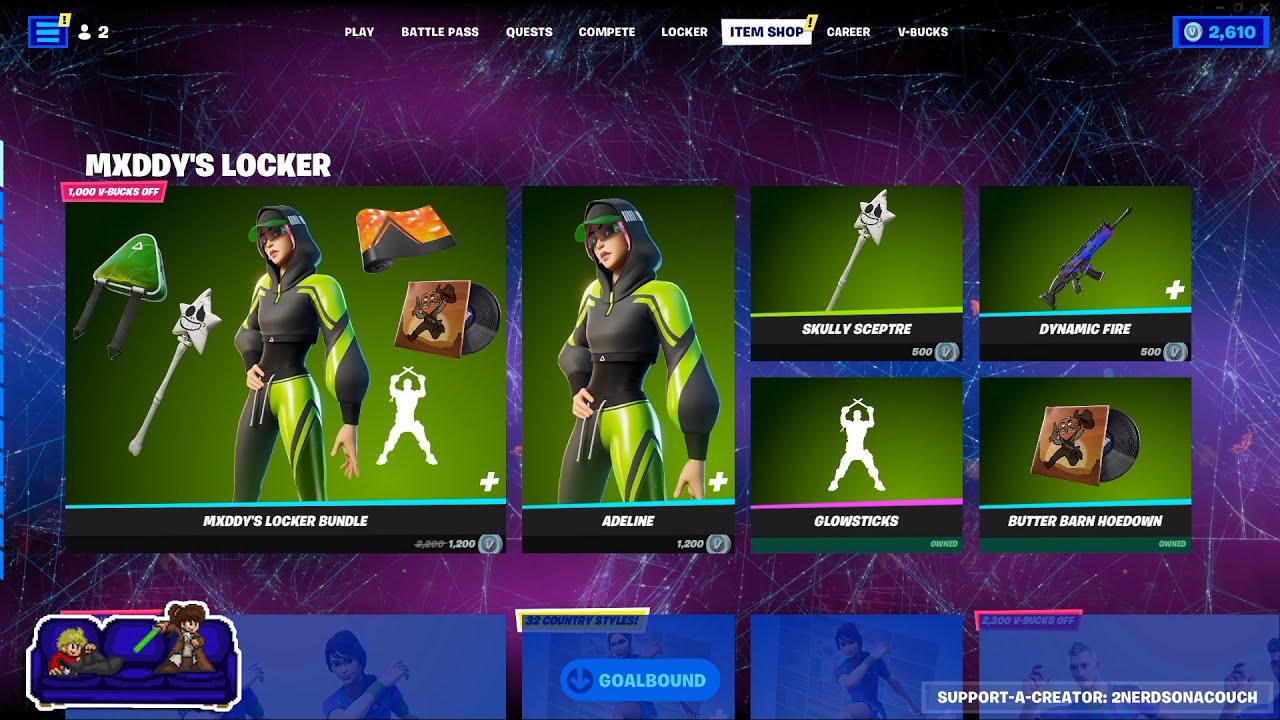 Mxddy's Locker Bundle Item Shop May 29 - YouTube