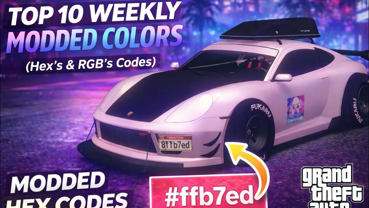 *New* Top 10 Modded Crew Colors | (Hexcodes & RGBs + Pearls) | GTA ...