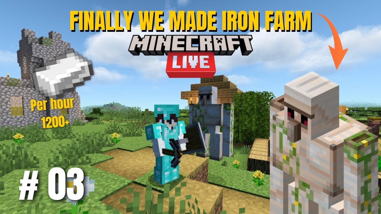 FINALLY WE MADE YOUR IRON FARM 😮IN LIVE 🛑 - YouTube