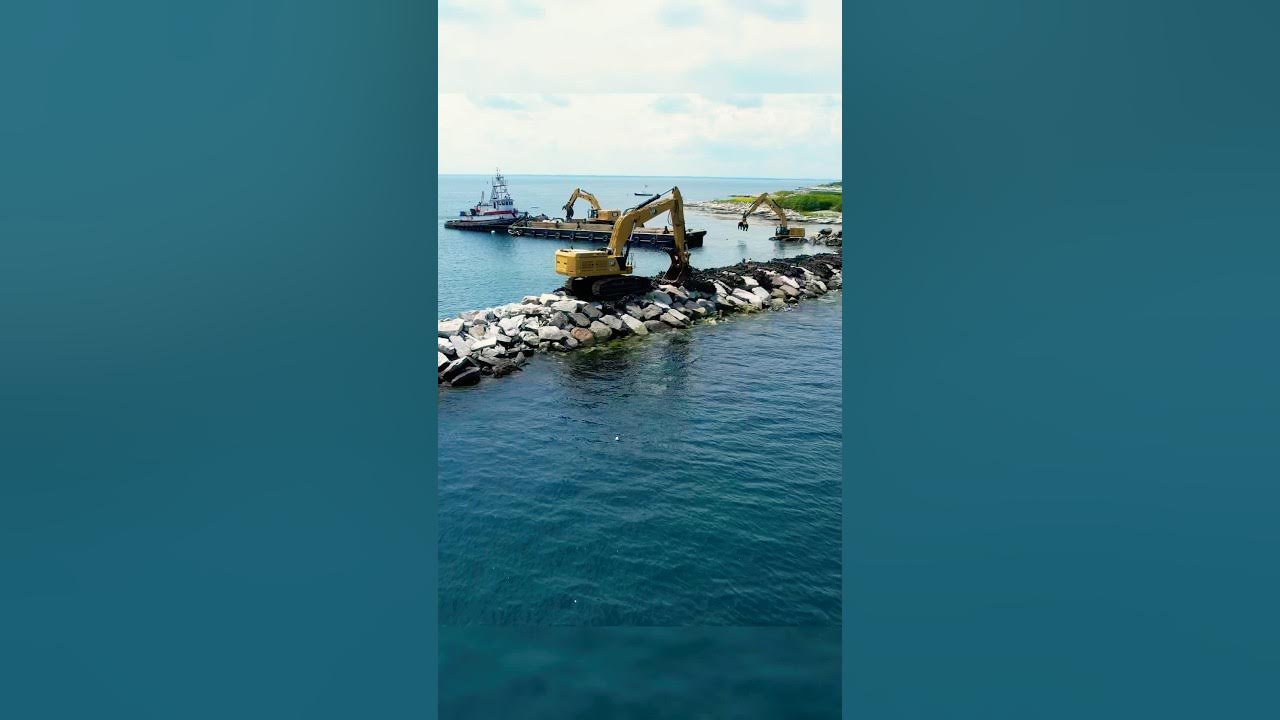 Marine construction, we do that too #jetty #coastalprotection # ...