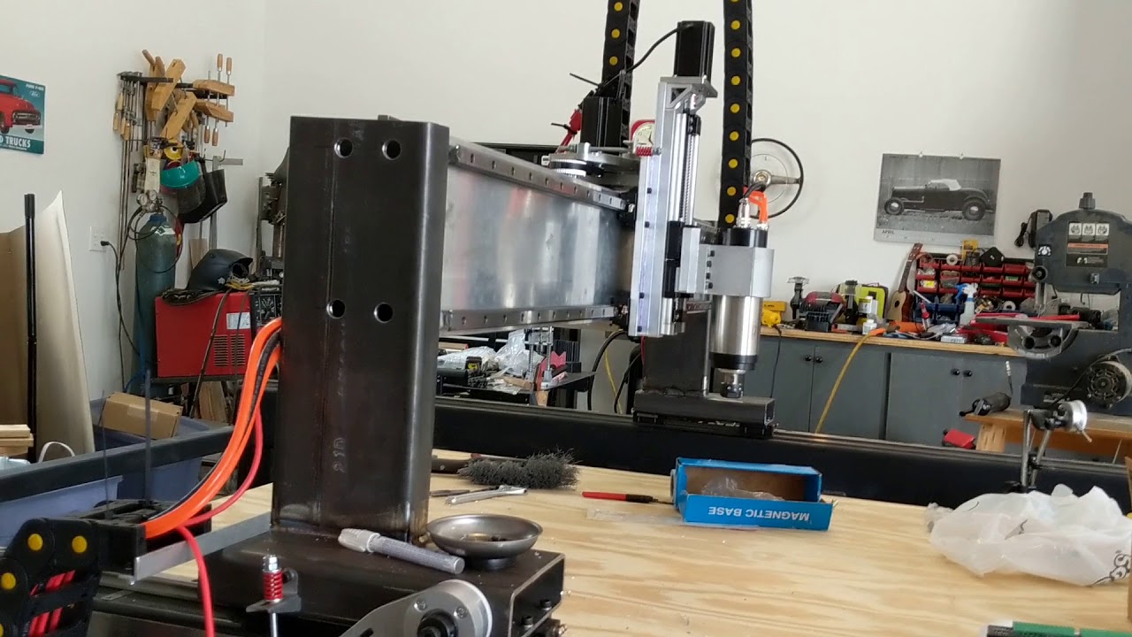 Mach 4, CNC router, ESS Leadshine MX4660 - YouTube