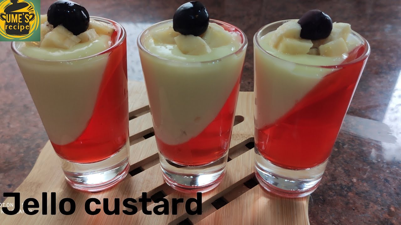 Jello custard pudding | Jelly custard | custard pudding | dessert jelly ...