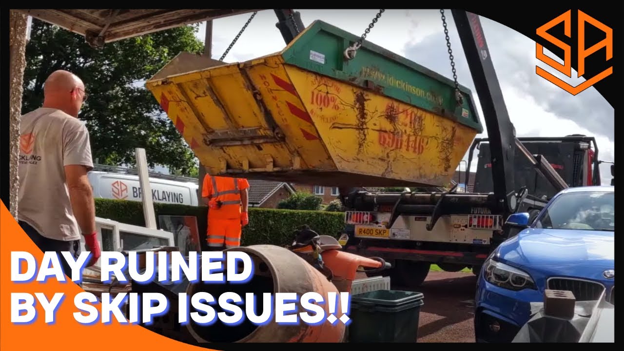 DAY RUINED BY SKIP ISSUES...BIG GARAGE CONVERSION PT 2 - YouTube