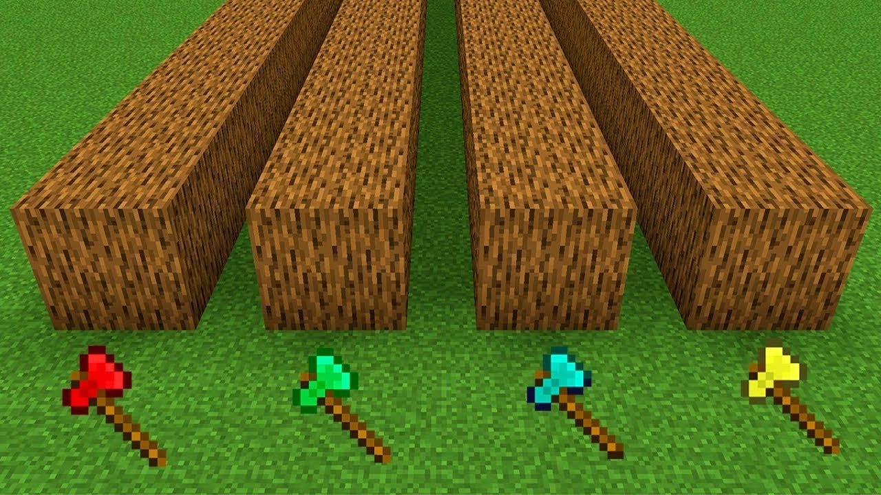 which minecraft axe is better ? - YouTube