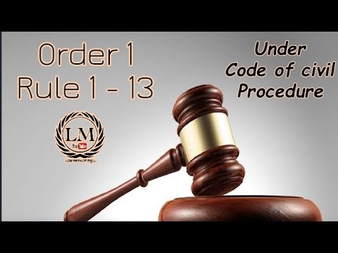 Order 1 Rule 1-13 || CPC 1908 - YouTube