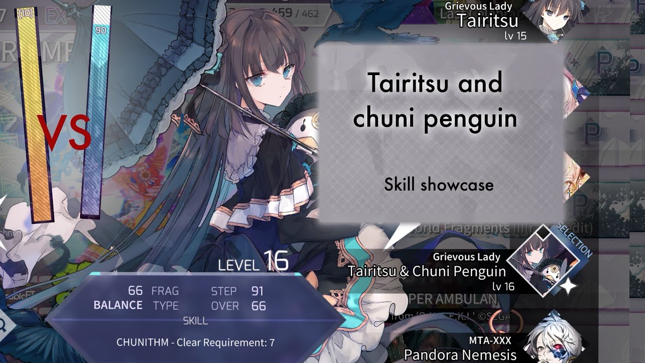 [arcaea] tairitsu and chuni penguin skill (CHUNITHM gauge VS normal ...