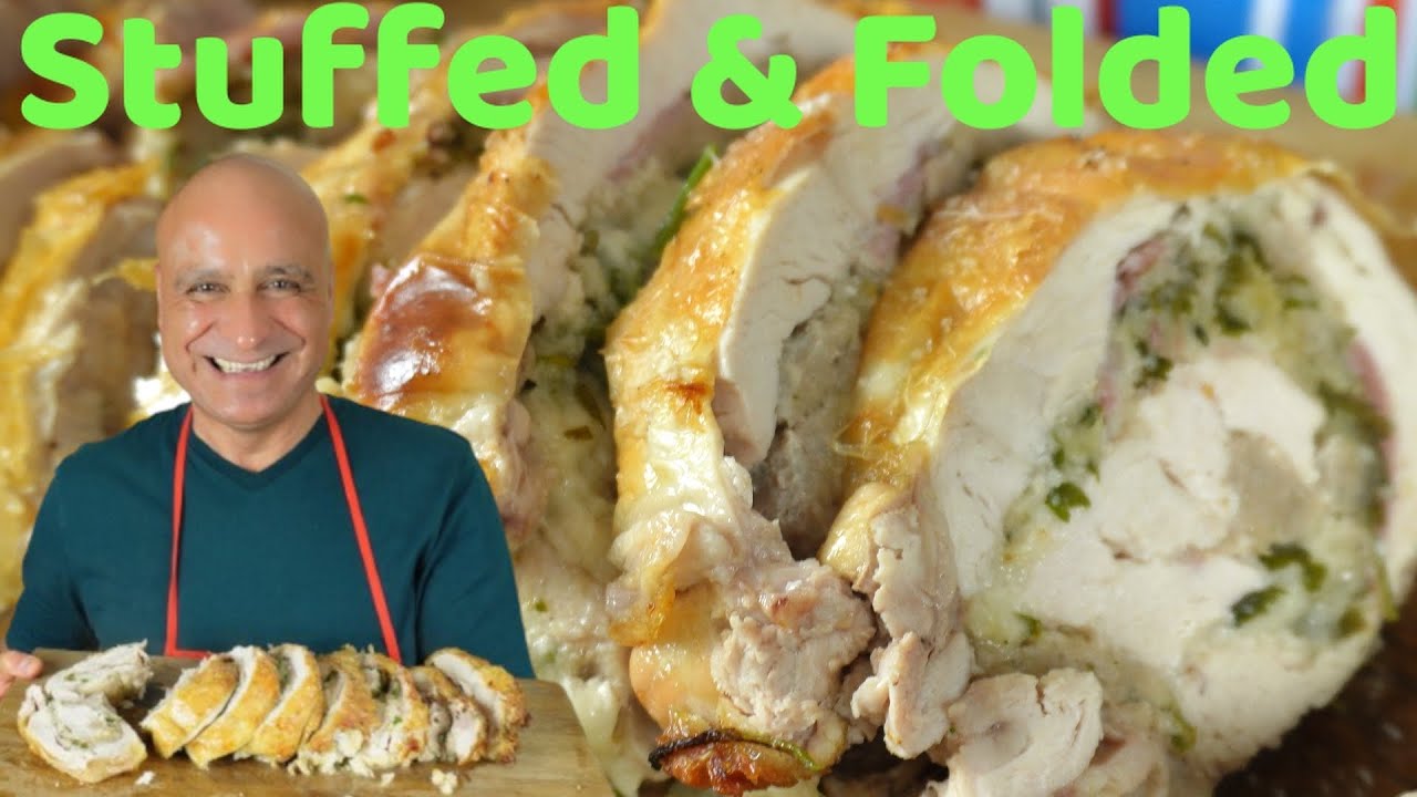 Roast Chicken Stuffed & Folded (Should Have Been Rolled) - YouTube