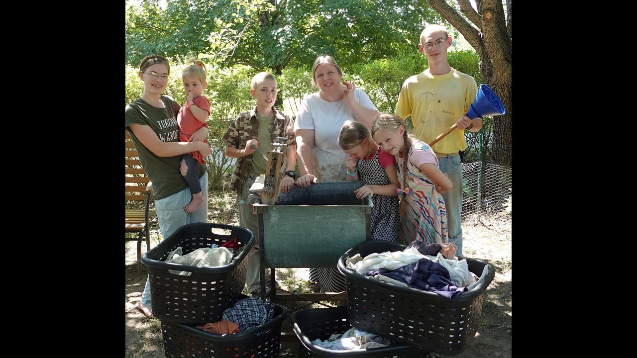 So Disturbing! Hand-Washing LARGE FAMILY Laundry - YouTube