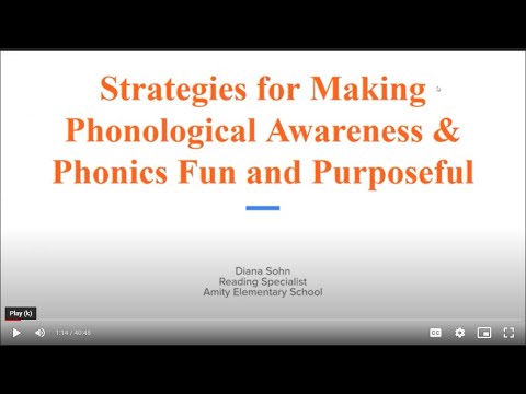 Making Phonological Awareness Fun - YouTube
