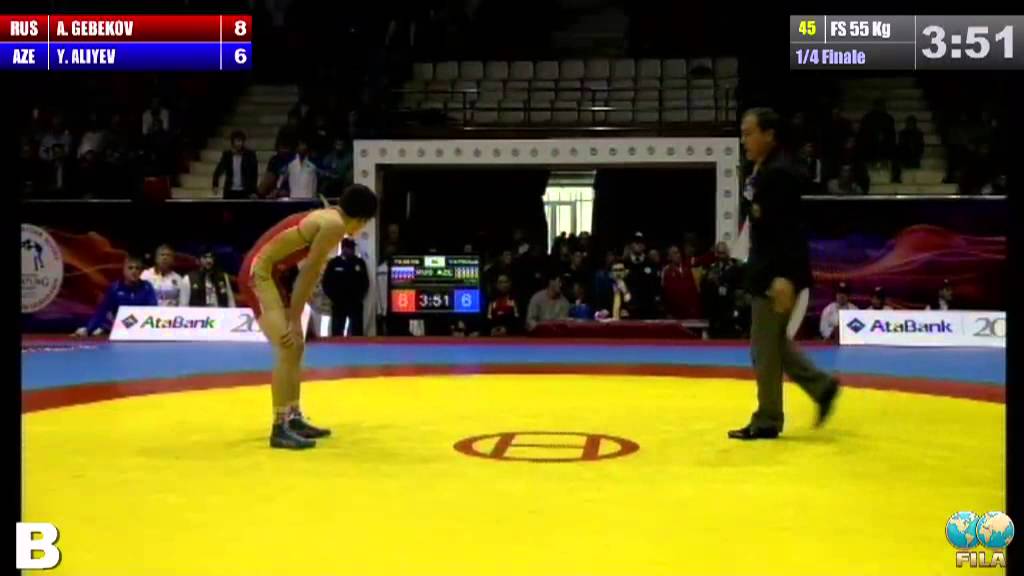 GGP2013 / GEBEKOV Artem (RUS) - ALIYEV Yashar (AZE) - FS 55 kg 1/4 ...