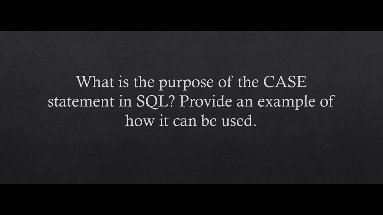 Mastering Sql Using The Case Statement For Powerful Data Transformations And Conditional Logic