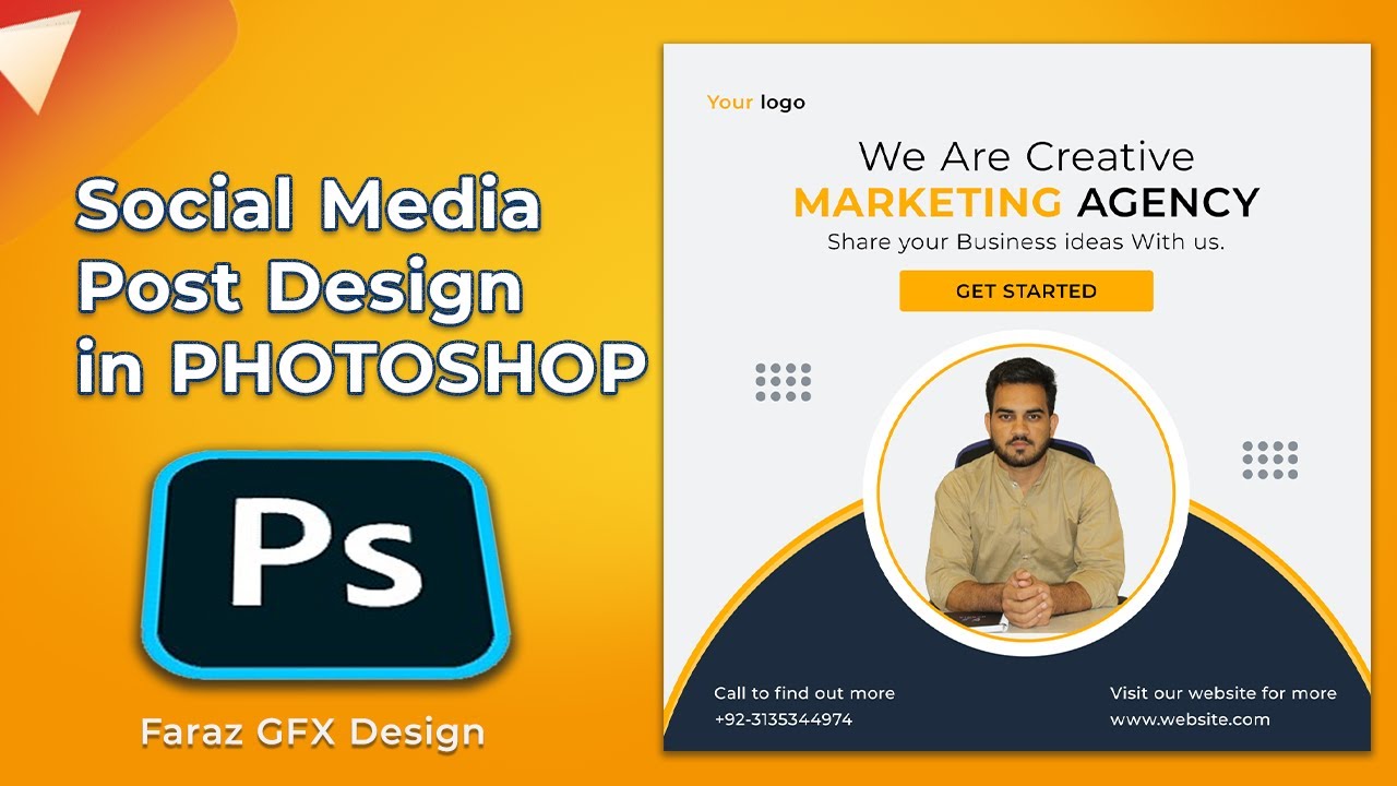 Social Media Post Design in Photoshop | photoshop tutorial # ...