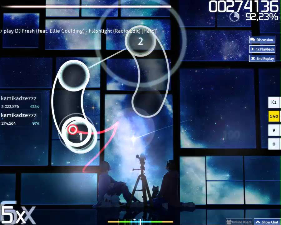 Игра в OSU! 4 - YouTube