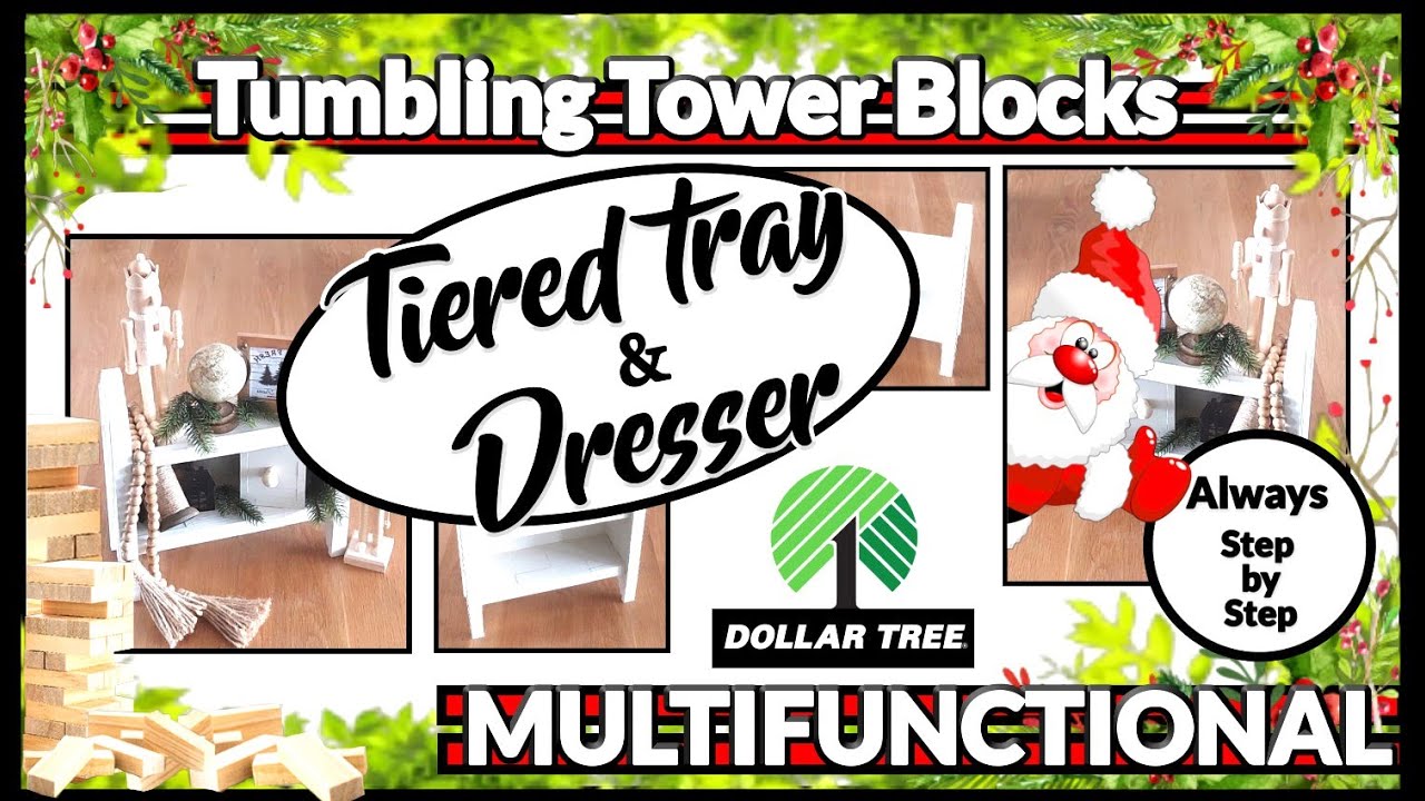 UNIQUE TUMBLING TOWER BLOCKS TIERED TRAY DIY MULTIFUNCTIONAL DRESSER ...