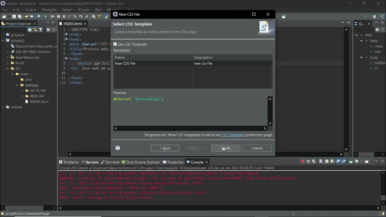 Como Criar um projeto Java Web na IDE Eclipse 2023 - YouTube