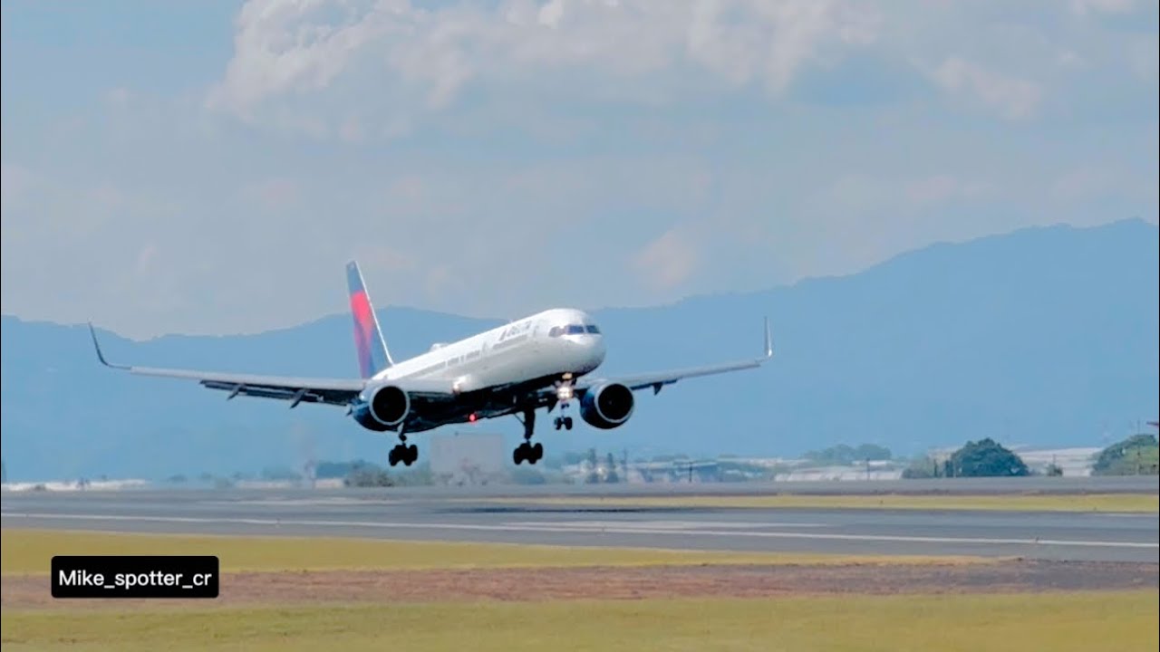 Delta b757 landing at SJO - YouTube