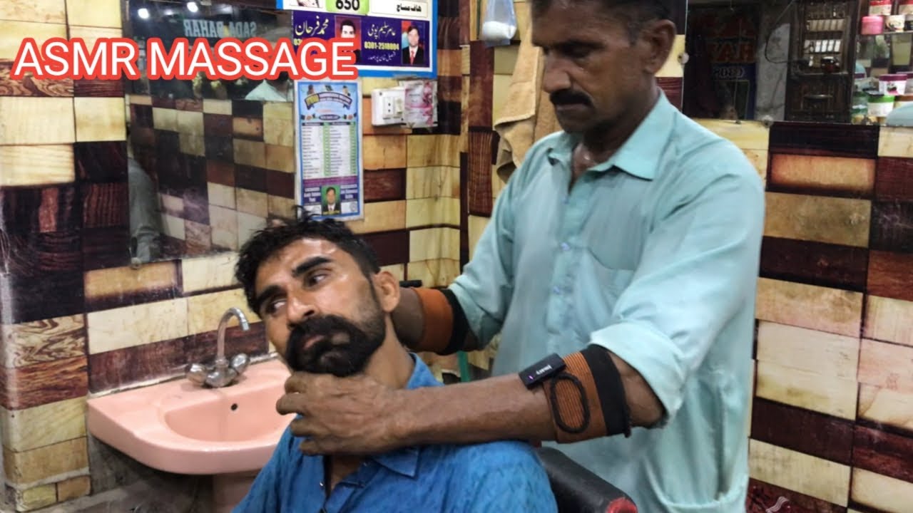 ASMR : HAED & BACK MASSAGE BY MULTANI BABA || PAKISTANI ASMR BARBER ...