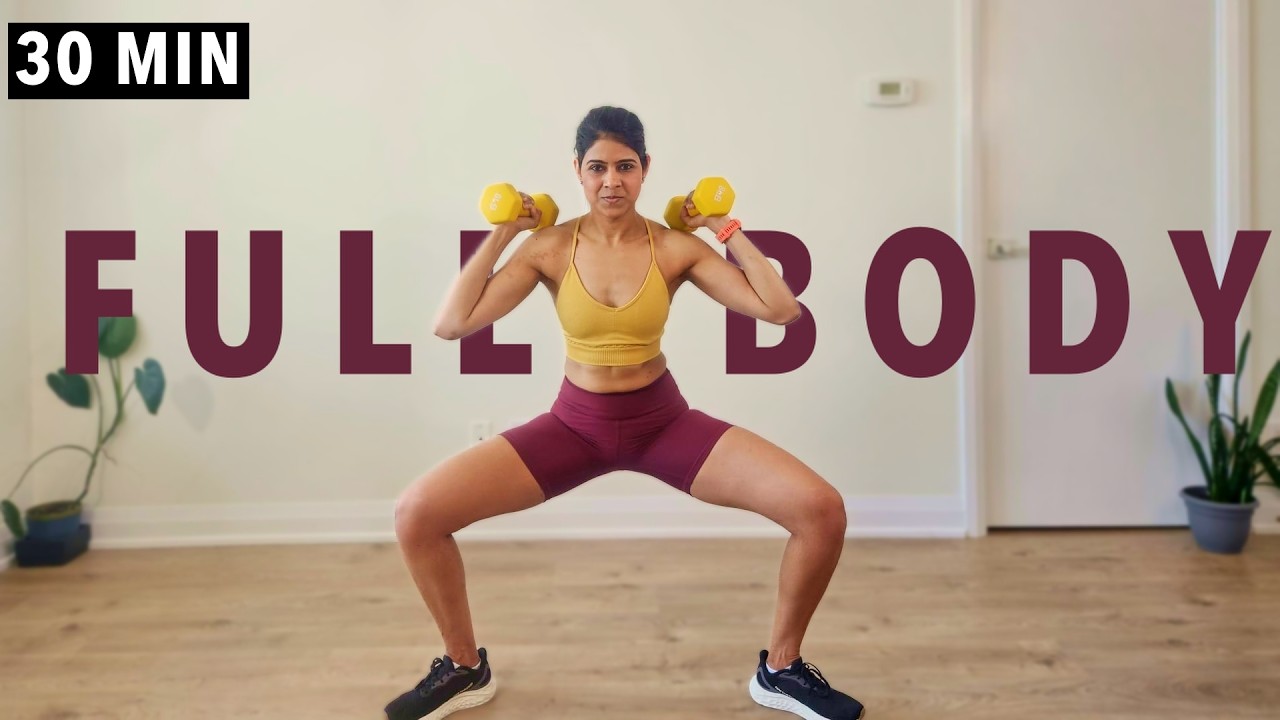 30 MIN Intense Full Body Workout with Weights - Strength & Cardio ...