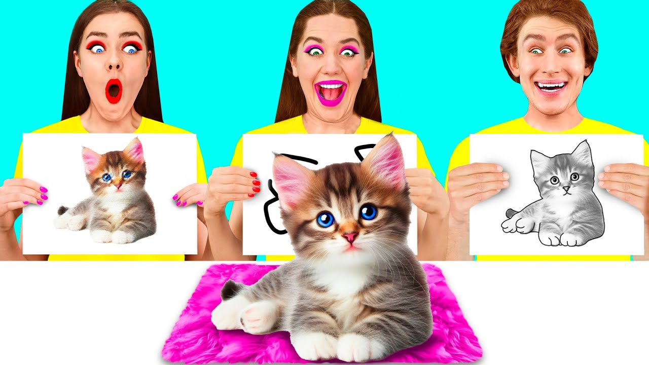 Who Draws it Better Take The Prize | Cool Art Tricks by 4Fun Challenge - YouTube
