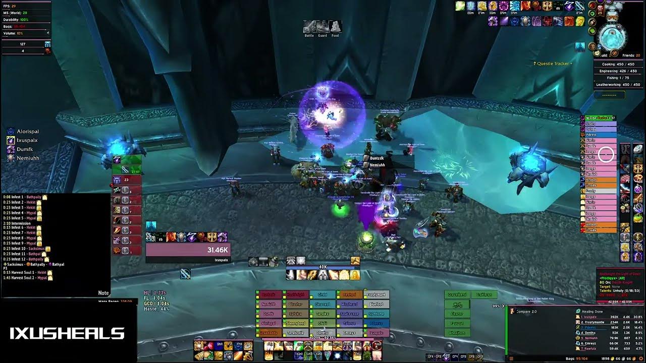 WOTLK Faerlina ProdigyX - ICC + RS 25 Tue - H LK - 12/12H - H RS - Speedrun - Healing PoV - YouTube